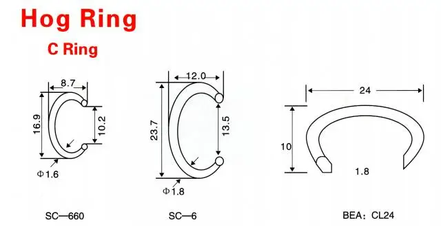 15Ga Galvanized C Hog Ring 23.7mm Crown Clips Staples for Spring Mattress| Alibaba.com