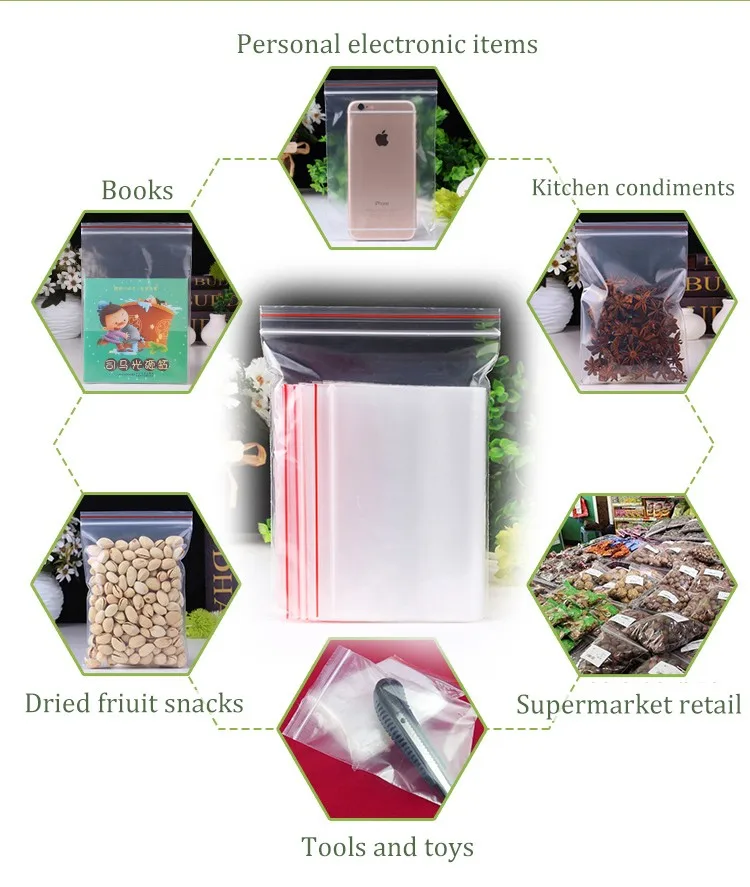 Cheap Price Disposable Zip Seal Poly Polythene PE Transparent Clear ...