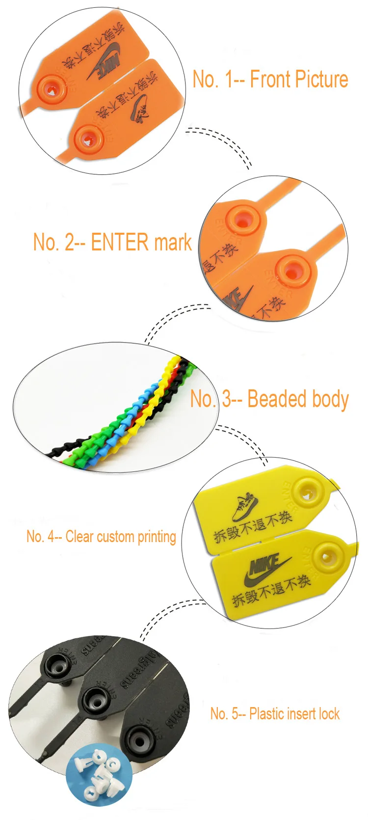 Customized Self Locking Marker Cable Tie Easy Write Label Id Tie ...