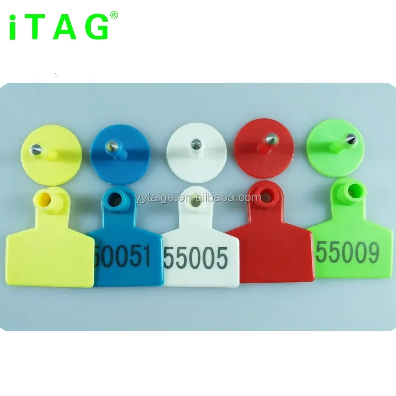 50*42mm Livestock Rfid Barcode Uhf Goat Eartag Animal Cattle Electronic ...