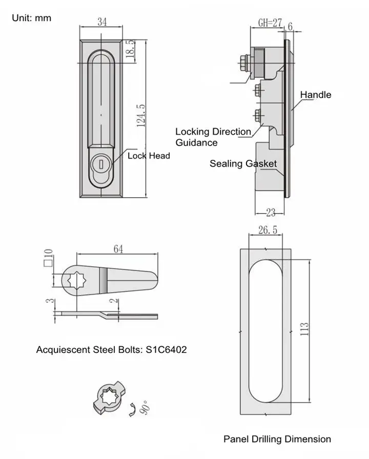 ตัวล็อคแผงตู้ไฟฟ้าแบบกดปุ่ม Ms818 - Buy Push Button Door Lock,General ...