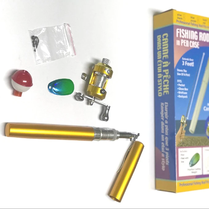Unionpromo Aluminum Portable Pocket Fishing Pen Rod Telescoping Fishing ...