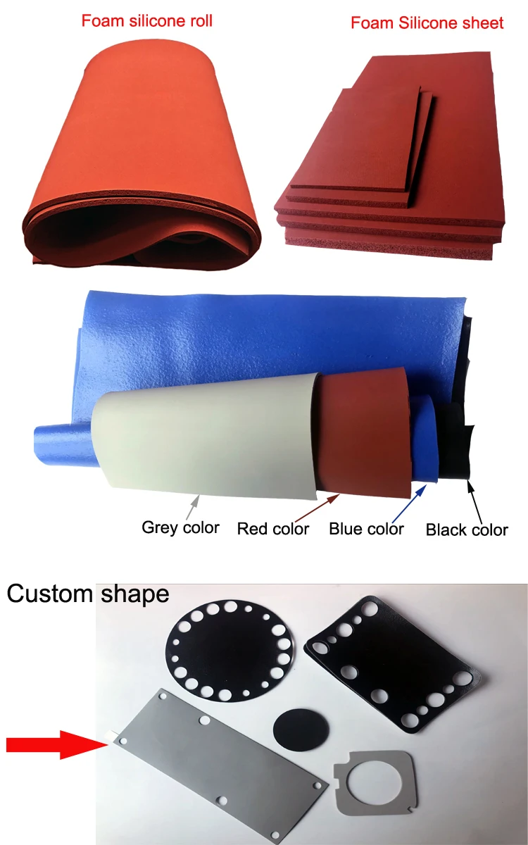 Closed Cell Foam Silicone Sponge Pad 10mm Silicone Rubber Sponge Sheets ...