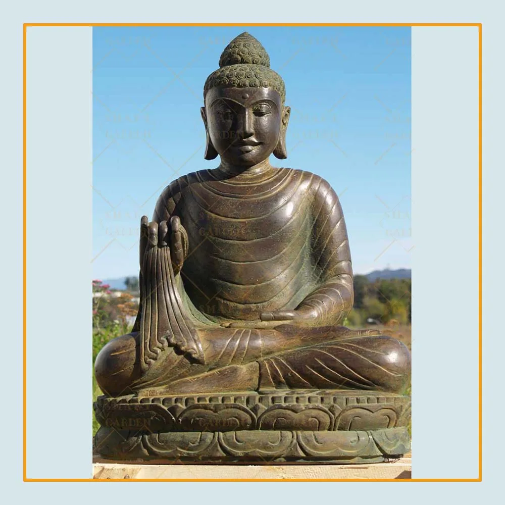 Large outdoor temple decorative religious stone hindu god buddha statue ...