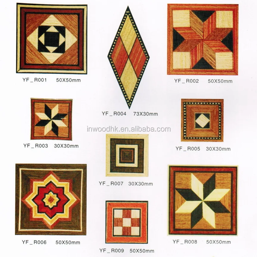 Natural Marquetry Inlay Wood Veneer Design for Decoration