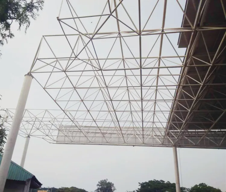 Prefabricated Space Frame Steel Structure Gas/petrol Station Canopy ...
