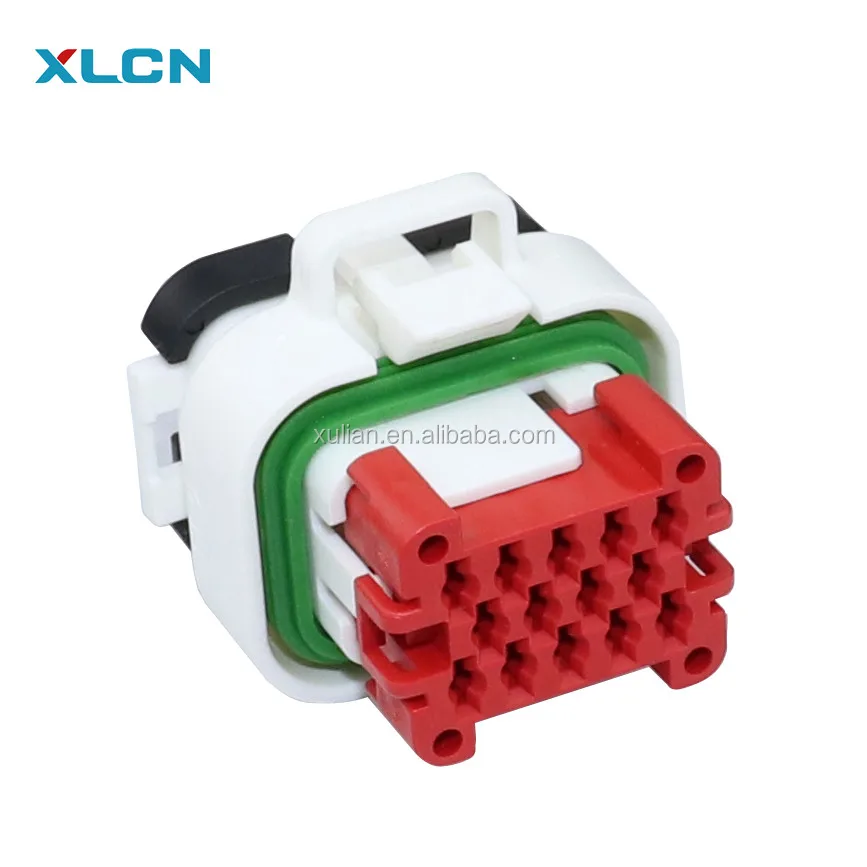 14pin Female Waterproof Auto Electrical Connectors White Housing Pbt V ...