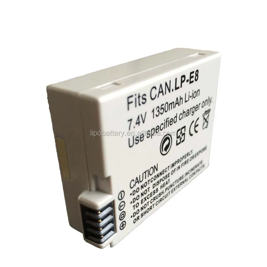 Lp e8 batteria agli ioni di litio per fotocamera 7.4v 1350mah 1500mah ...
