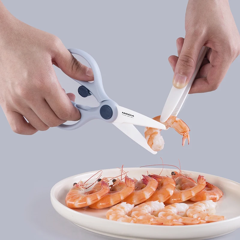 Ceramic Food Scissors With Safety Lock Tiny Bite Baby Safe Portable ...