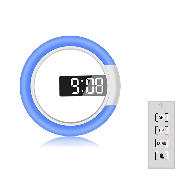 Led Wall Clock, Creative Remote Control, Digital Hollow Mirror ...