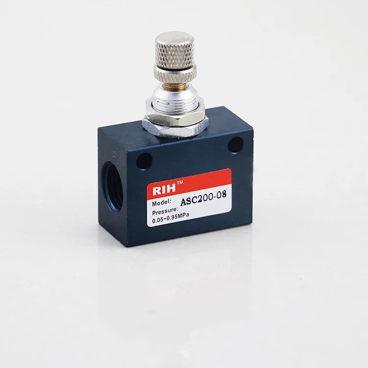 ASC200-08 Pneumatic Throttle Adjustable Air Speed Flow Control Valve