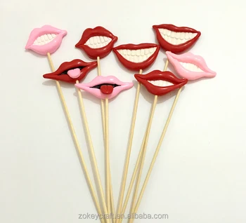 Lips Props Photo Booth Props For Weddingparty Polymer Clay Lips With ...