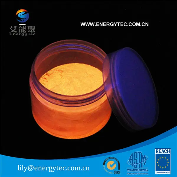 Glow Photoluminescent Powder Lb-o Fluorescent Orange Glow Pigment Glow ...