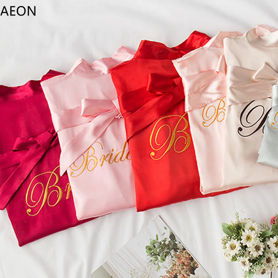Factory Custom Logo Robe High Quality Silky Satin Robes - Buy Custom ...