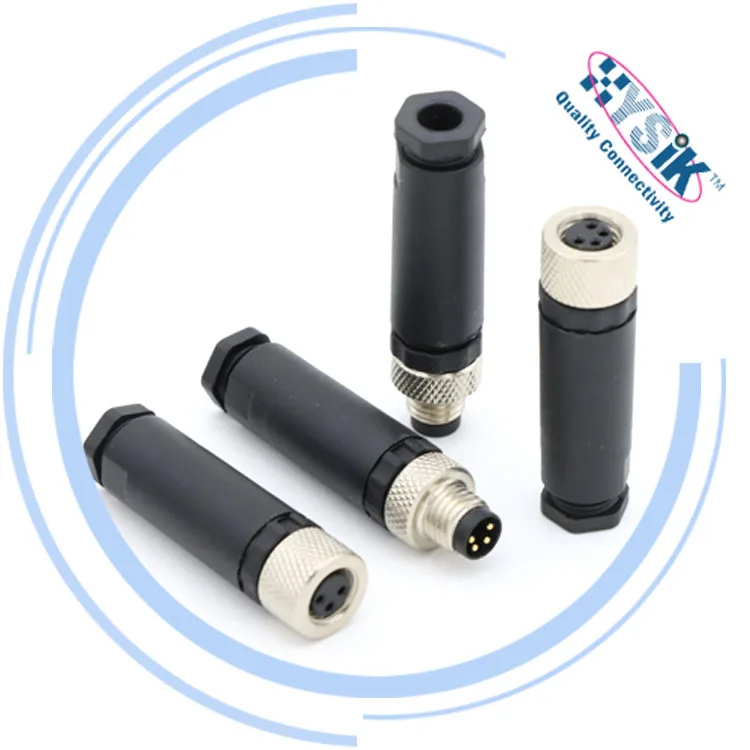 Waterproof 3 4 Pin Circular M8 Sensor Cable Connector - Buy M8 3 Pin ...