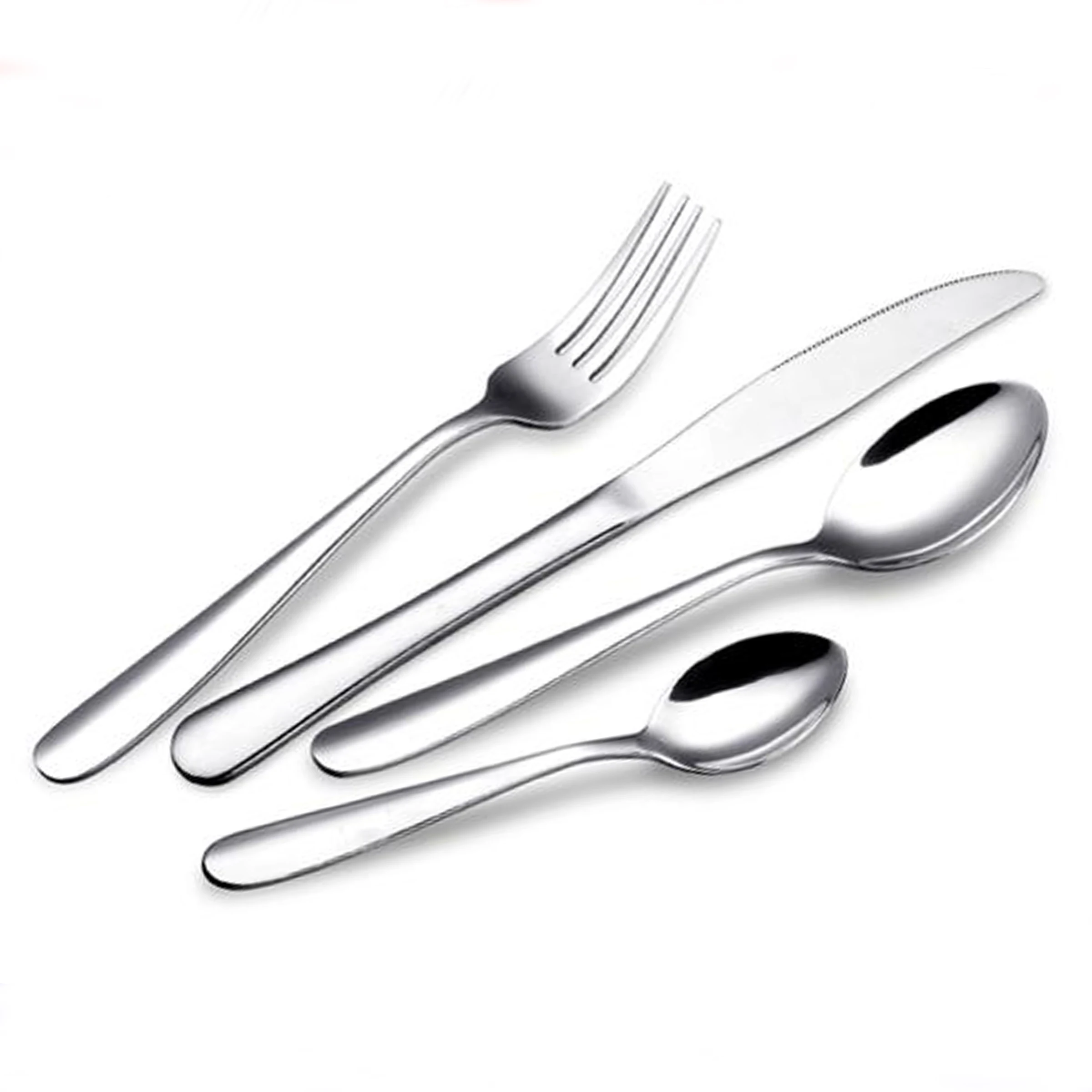 Bulk Long Handle Stainless Steel 304 Silverware Set Knife Fork Spoon ...