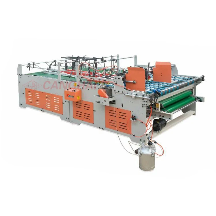 Semiautomatic Cardboard Carton Box Glue Folding Machine - Buy Cardboard ...