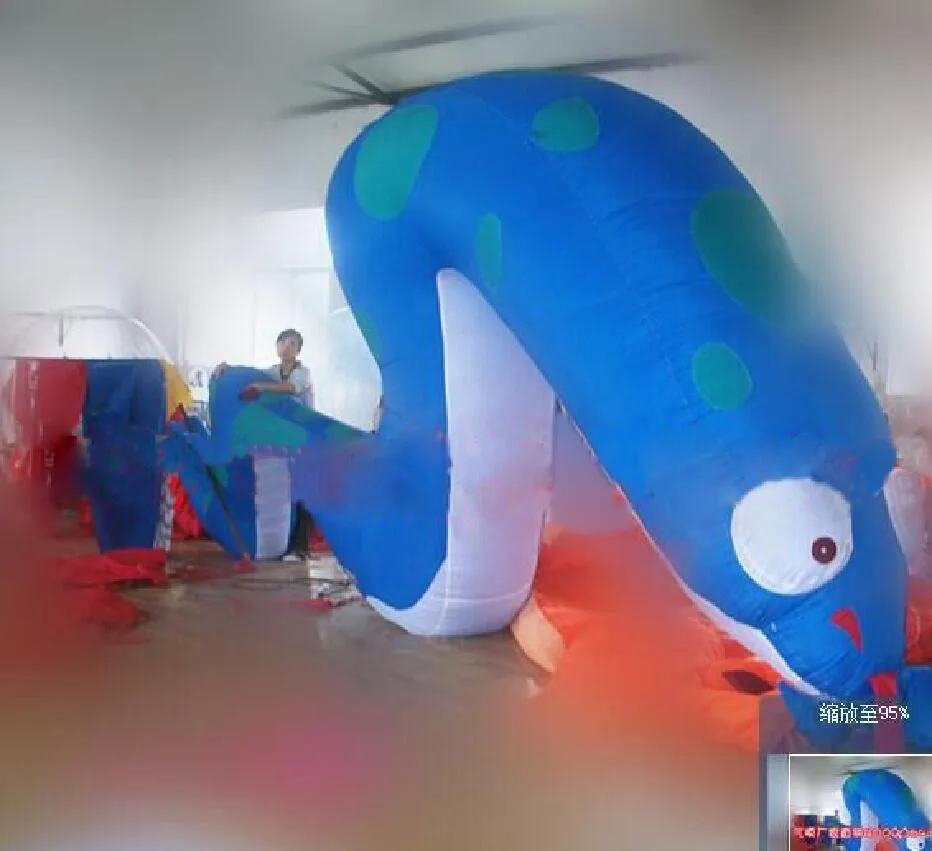 Giant Inflatable Animals Snake 15 Ft. Tall Inflatable King Snake Big ...