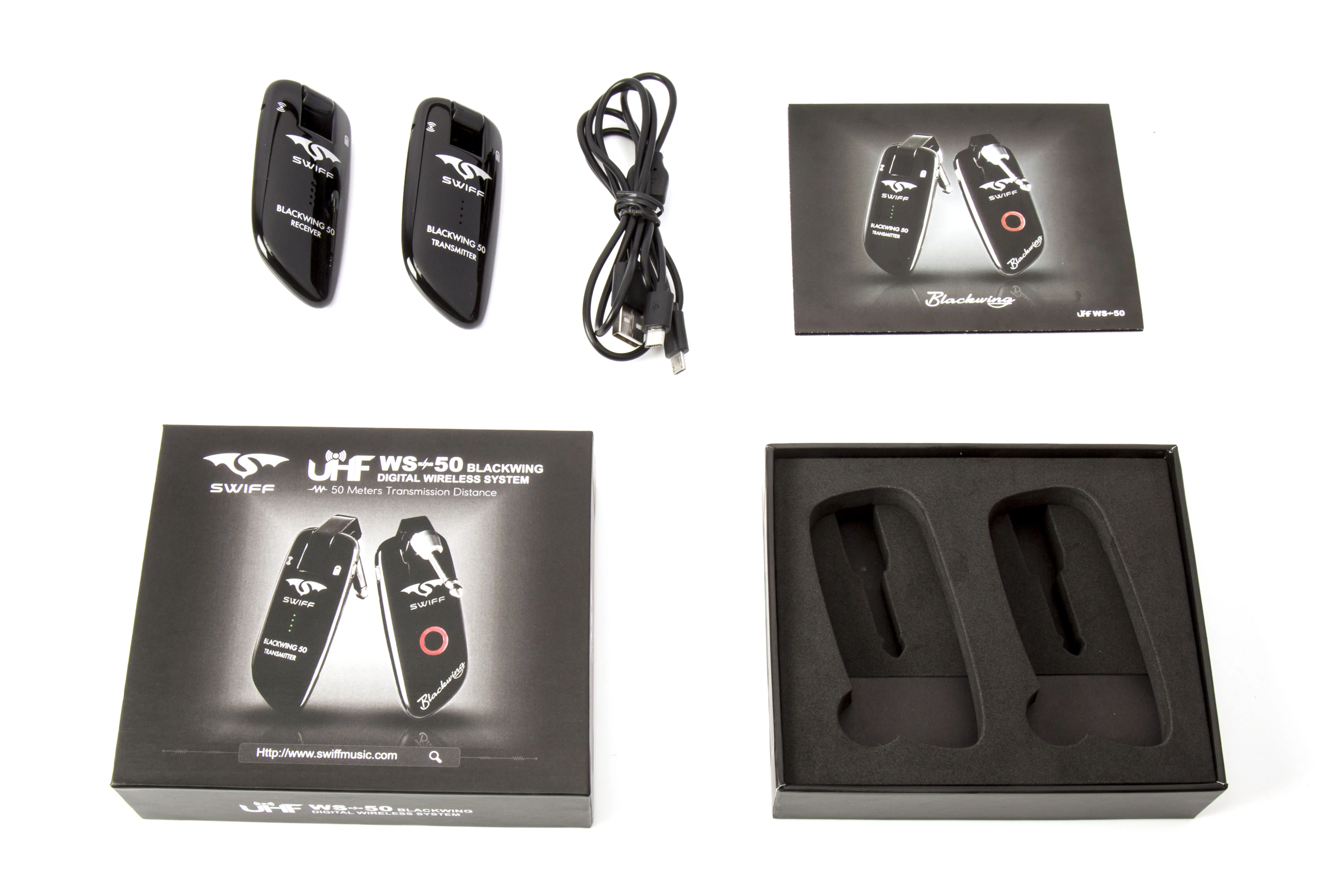 Swiff Ws-50 Wireless For Electric Guitar/ Bass System Rechargeable Uhf ...