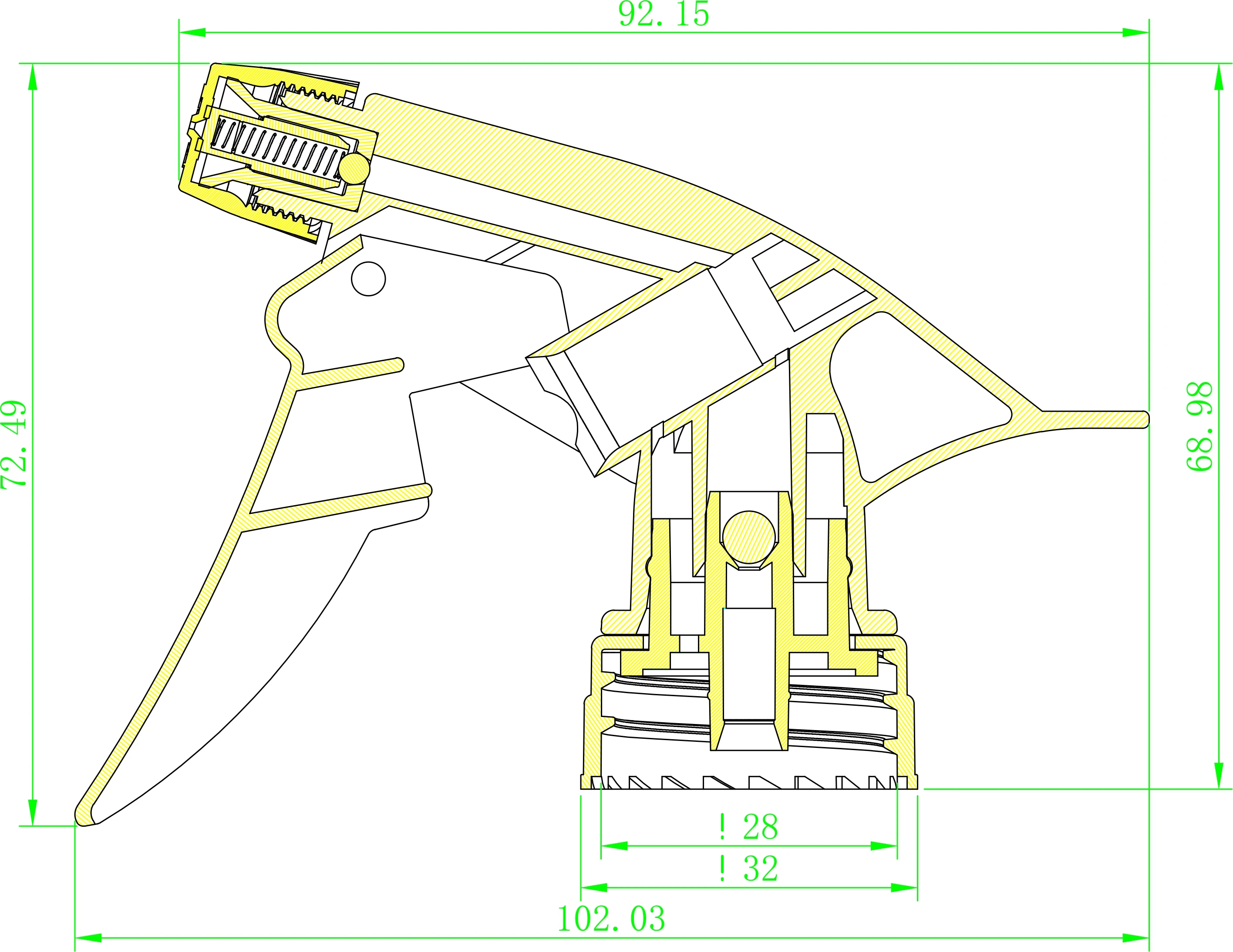 Cif Spray Best Selling Quality 28 Mm 400 410 Pp Spray Red Blue Color ...