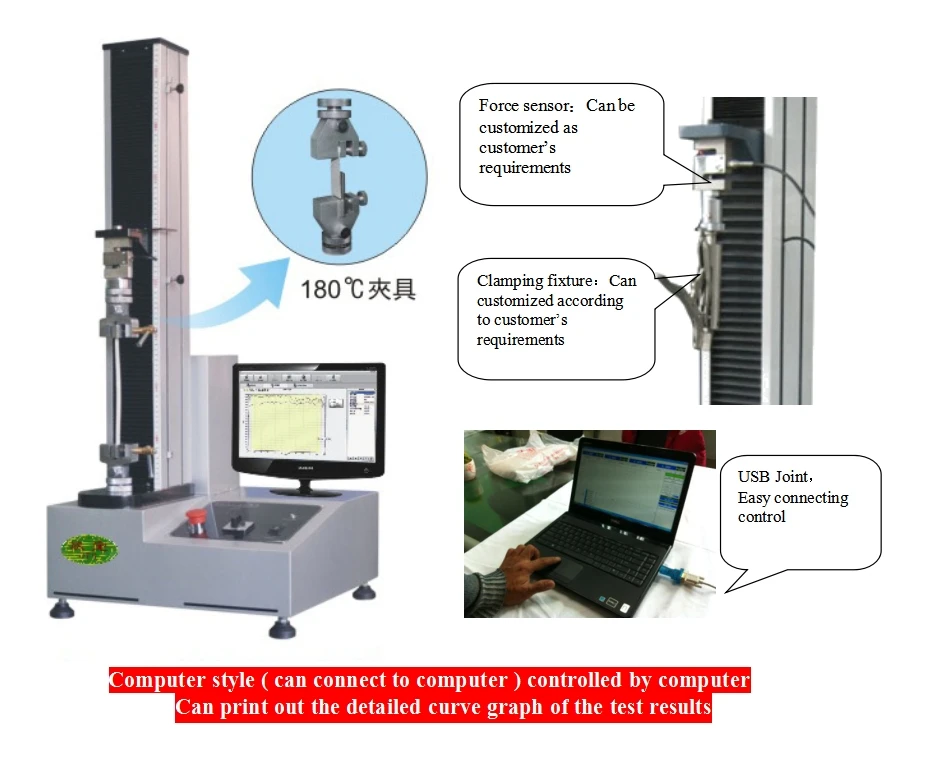 Vertical Tensile Strength Testing Equipment - Buy Double Column Tensile ...