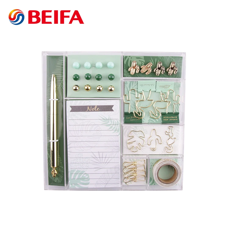 Beifa Brand Rst80024 Ball Pen Push Pins Paper Clips Binder Clips Washi ...