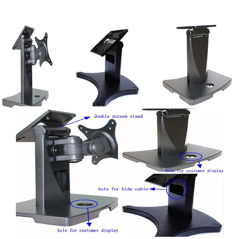 Touch Monitor Stand All in One POS Stand With Dual Screen Monitor Stand ...