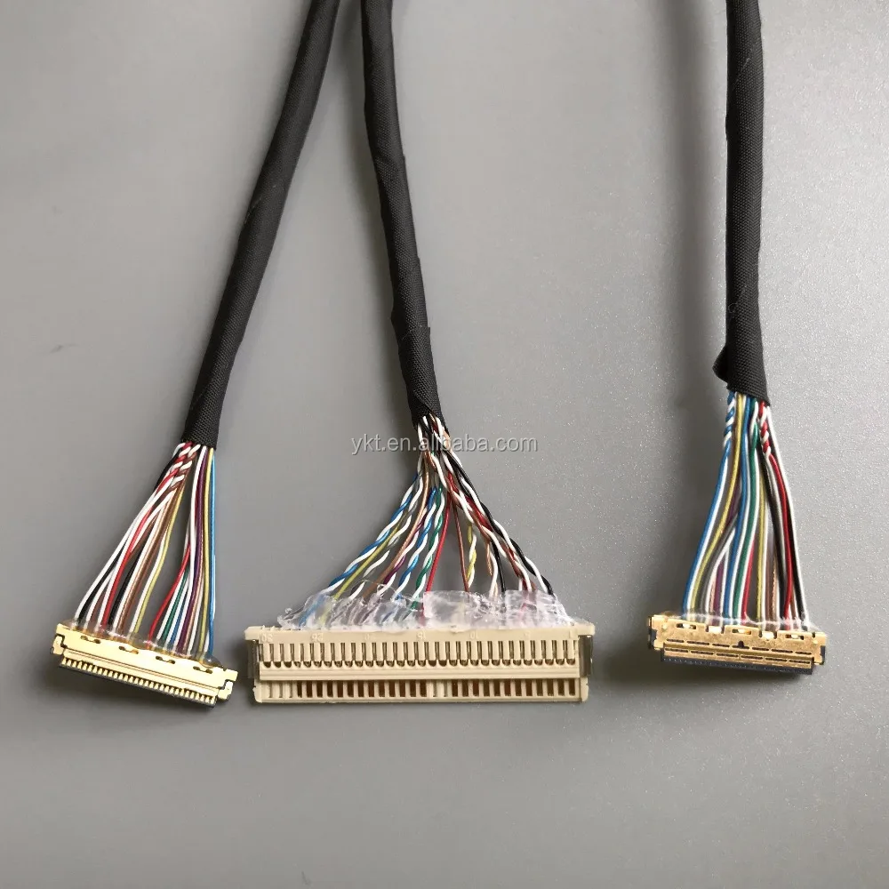 Ul20274 Hirose Df13 40pin至hirose Df14带圆形lvds电缆 - Buy 定制液晶电视lvds延长线,电线电缆 ...