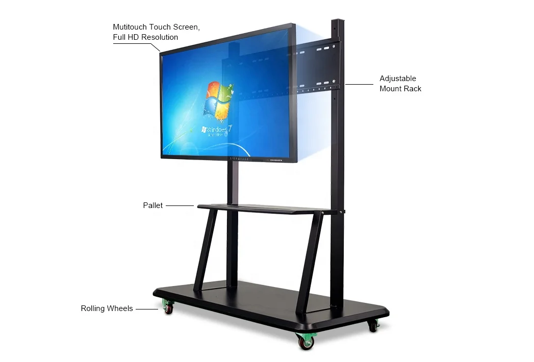 Adjustable Floor Stand Mobile Stand Movable Trolley Mounts & Carts ...