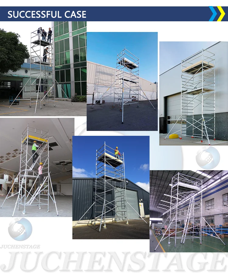 Aluminum Scaffolding - Durable, Double Wide Ladder Scaffolding