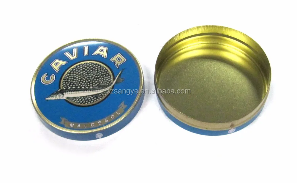 Wholesale Customized Resealable Metal Caviar Cans Chocolate Round Tin ...