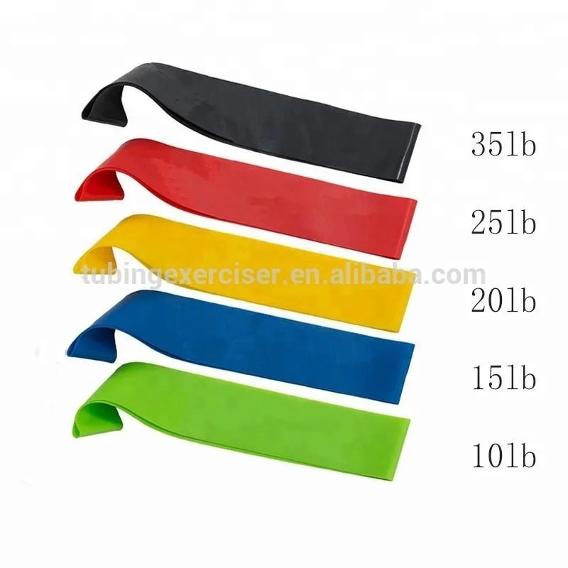 Yoga Resistance Rubber Bands Fitness Gum X-light To X-heavy Pilates ...