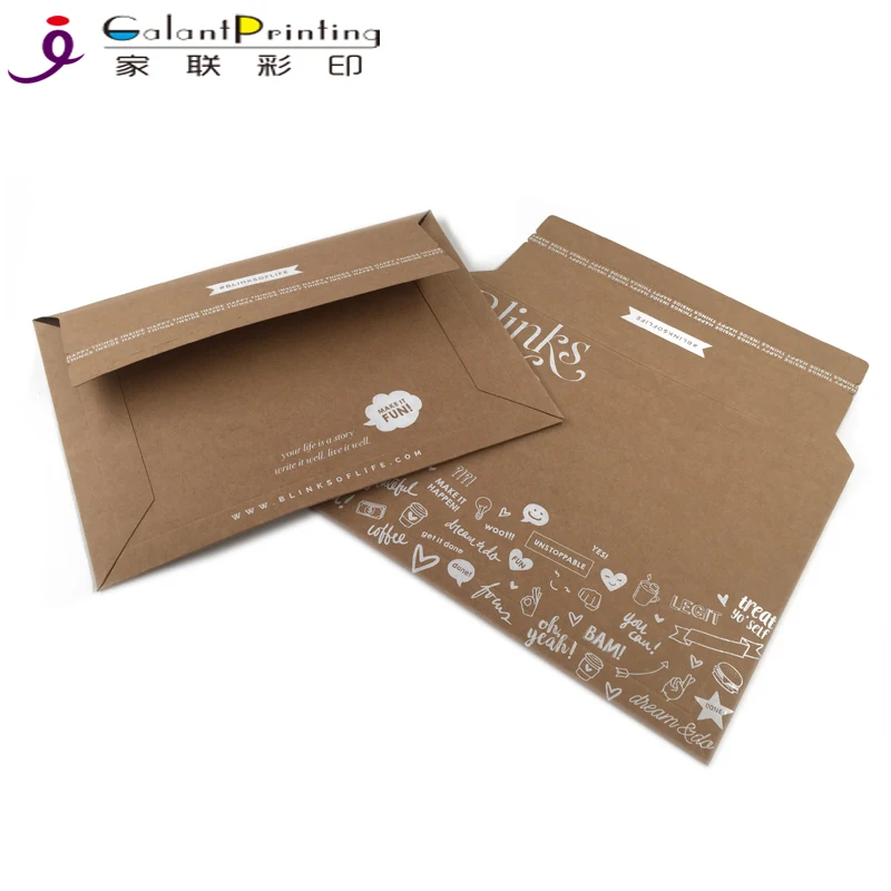 Eco Custom Clothing Packaging - Large Paper Rigid Envelopes