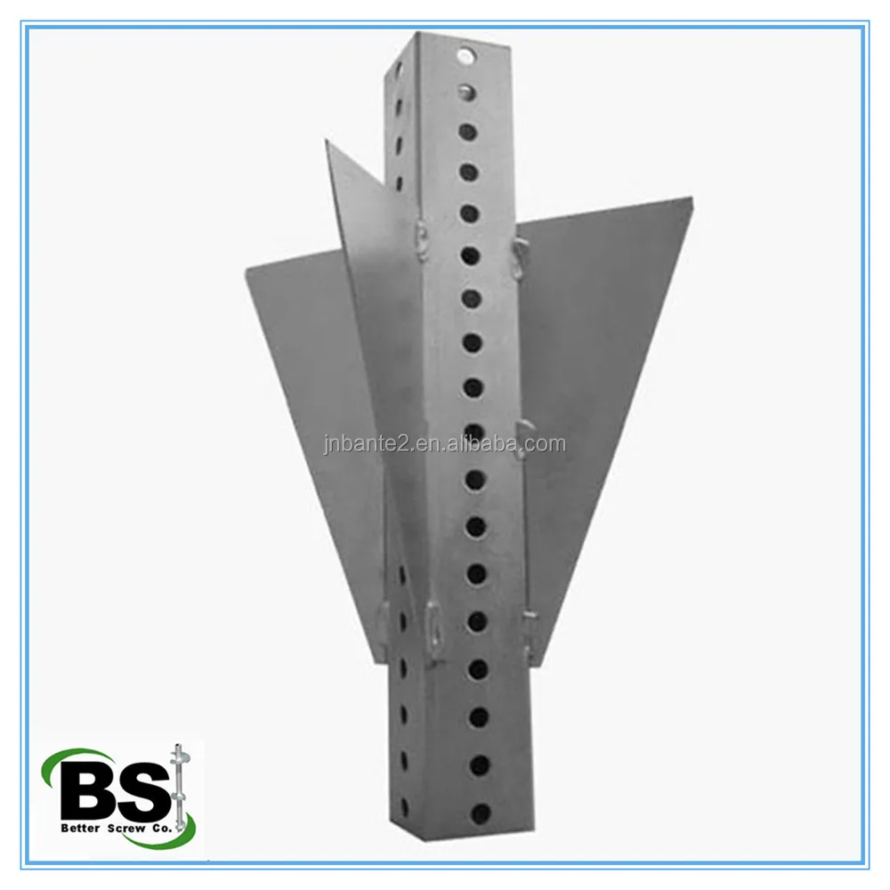 Perforated Square Tubes Galvanized Steel Square Mounting Post| Alibaba.com