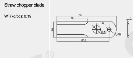 Straw Chopper Blade Cutting Blade Knife Kit for Combine Harvester ...