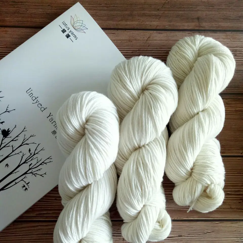 Lotus Yarns Undyed Cashmere Yarn Wholesale - Superfine 4 Ply