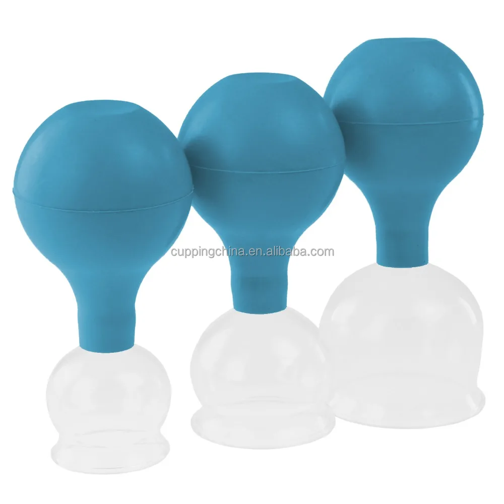 Natural Rubber Glass Suction Cupping Acupuncture Therapy Set