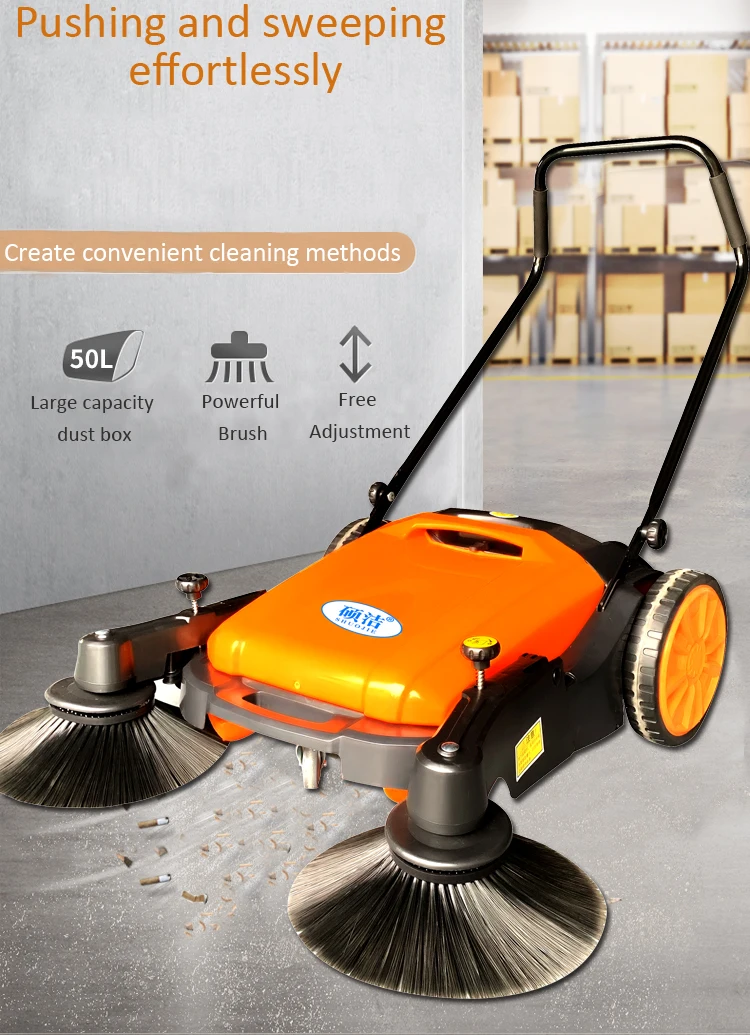 Small Unpowered Hand Push Garden Street Sweeper Machine For Sale - Buy ...