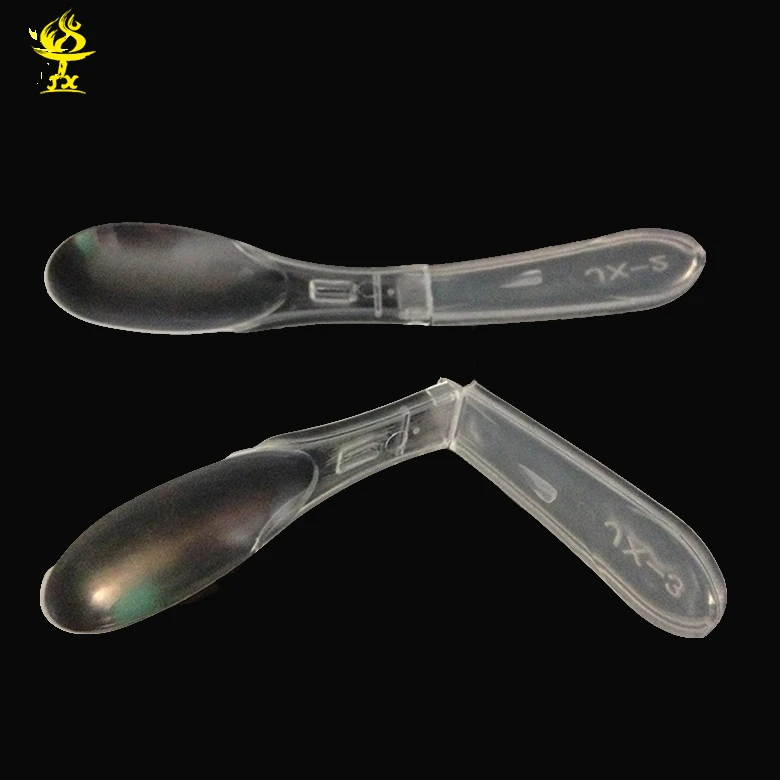 Hot Selling Clear Plastic Foldable Yogurt Spoon Jelly Spoon Disposable ...