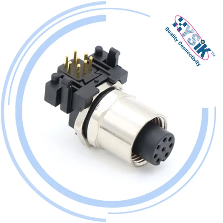 Fieldbus Ethernet M12 Connector Soldering 8 Pins Of Pcb Socket Angled ...