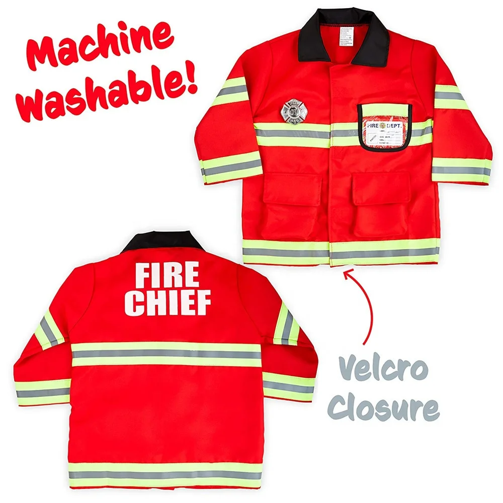 Kids Firefighter Costume - Rescue Toys Play Set for Role Play