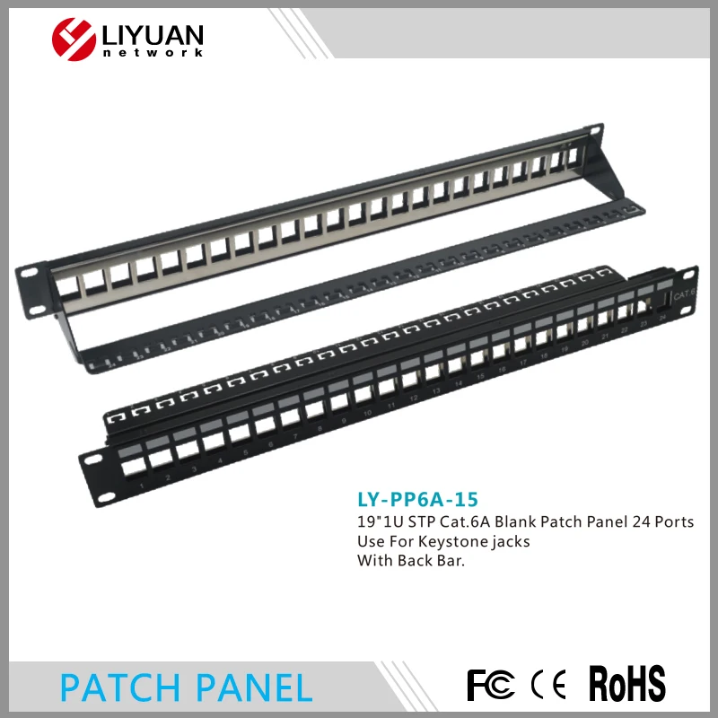 24 Port Cat6a STP Patch Panel - 19" 1U Rackmount Solution