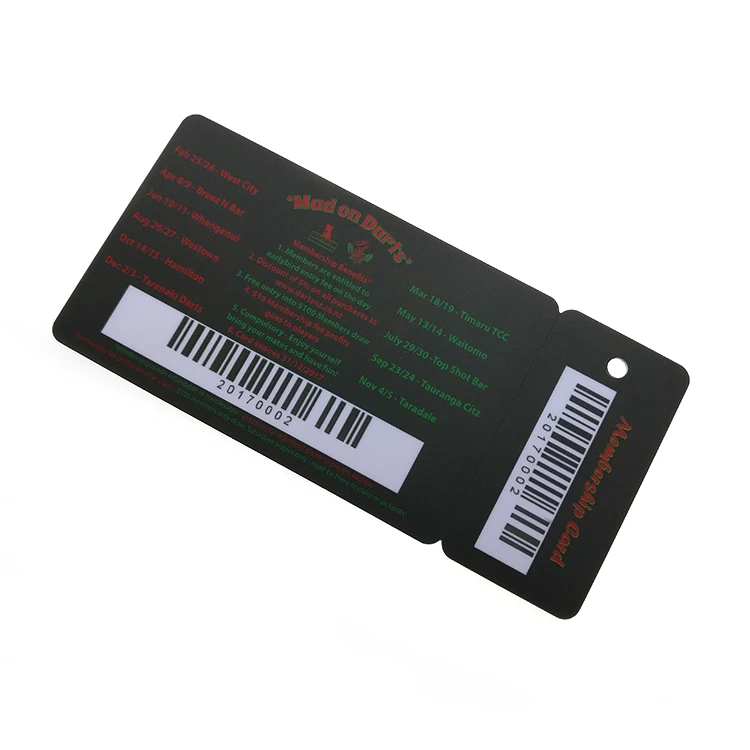 Customized Printing QR Code PVC Key Card Combo Snap off Card Membership ...