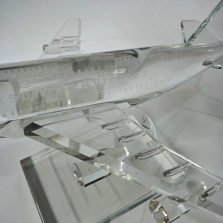 Wholesale Transparent Glass Plane Models - Perfect Souvenirs