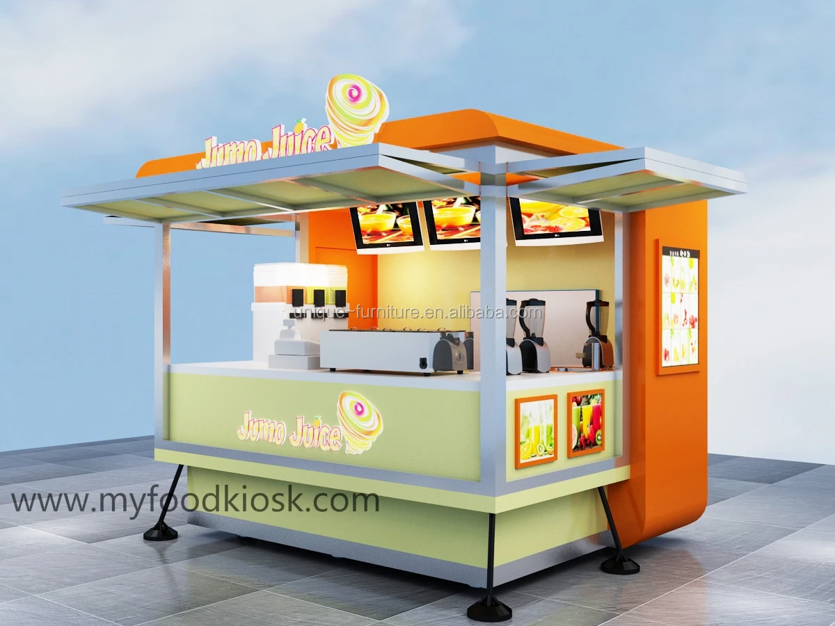Unique Outdoor Food Kiosk Design - Elegant Snack Stall