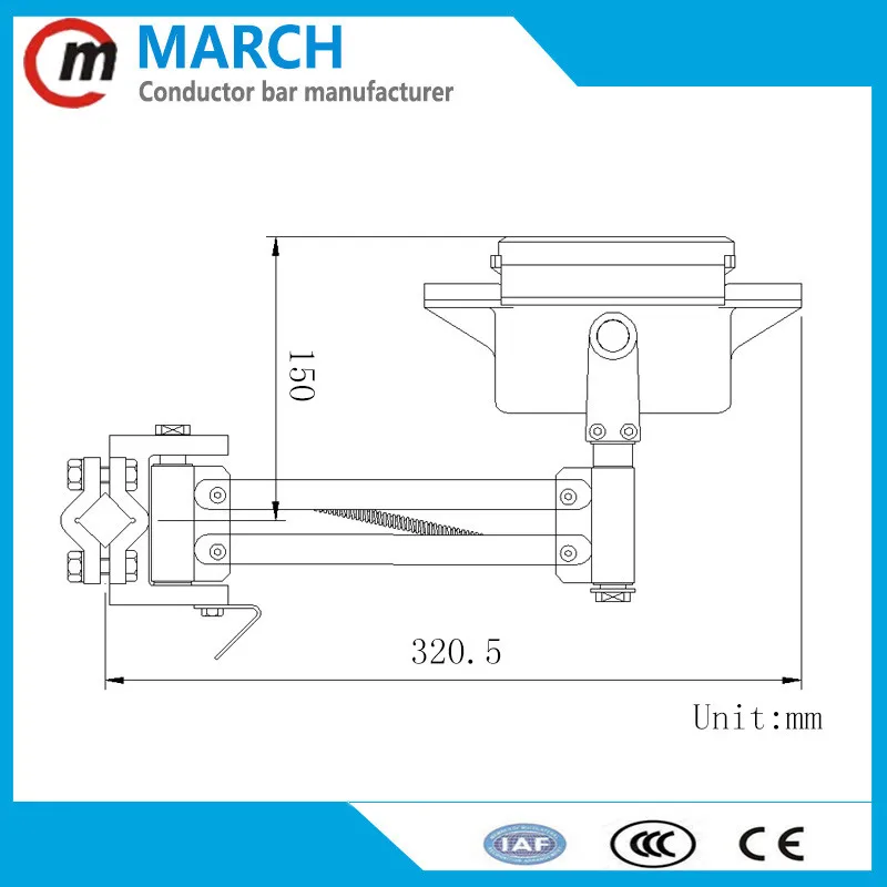 250A 500A Current Collector for Crane Bus Bar - Reliable Energy ...