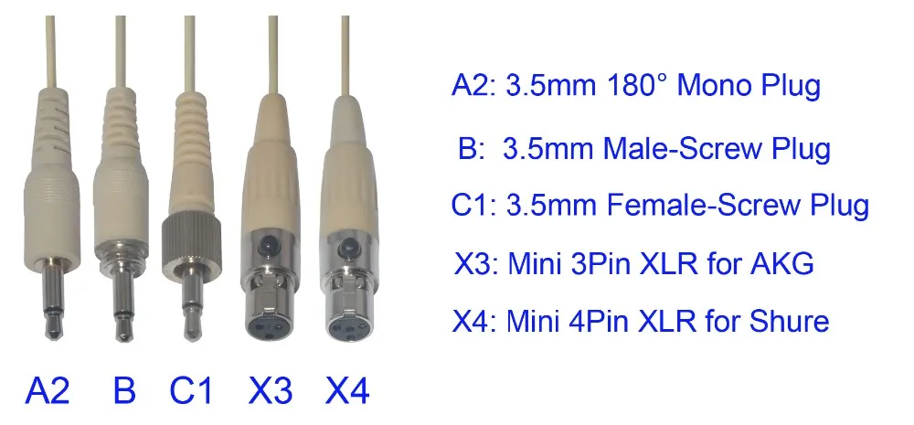 HM-4026 Microphone - Professional Skin Color Headband Mic