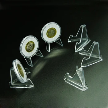 Clear Challenge Coin Holder Plastic Coin Stand Medallion Display Stand ...