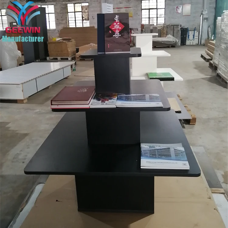 Wholesale Wood Square 3-Tiered Display Table for Cosmetics Shops ...