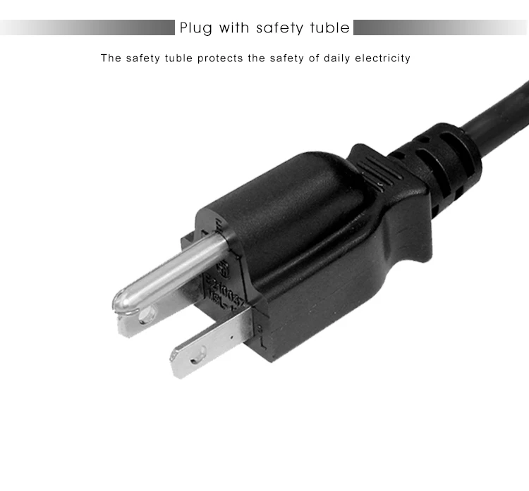6ft Approved American 3 Pin Plug Nema 5-15p Cable Usa 15a 125v 18/3 Ac ...